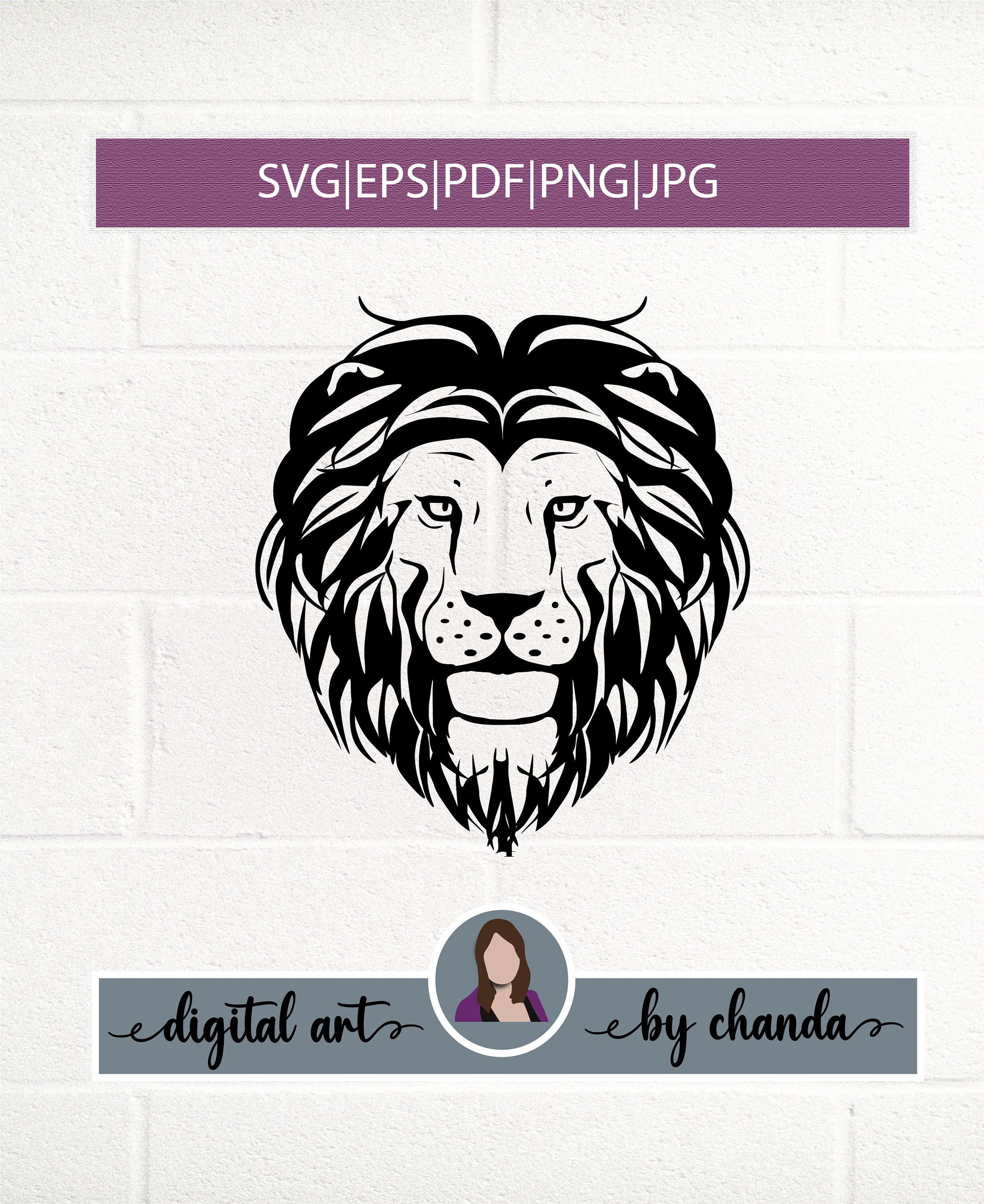 Lion SVG for Cricut, Animal Svg, Eps, Pdf, Jpg, Png, Cut File Cricut - Etsy