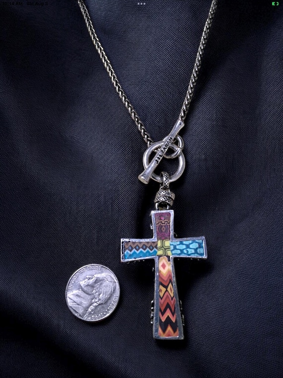 Religious reversible cross necklace, reversible cross… - Gem