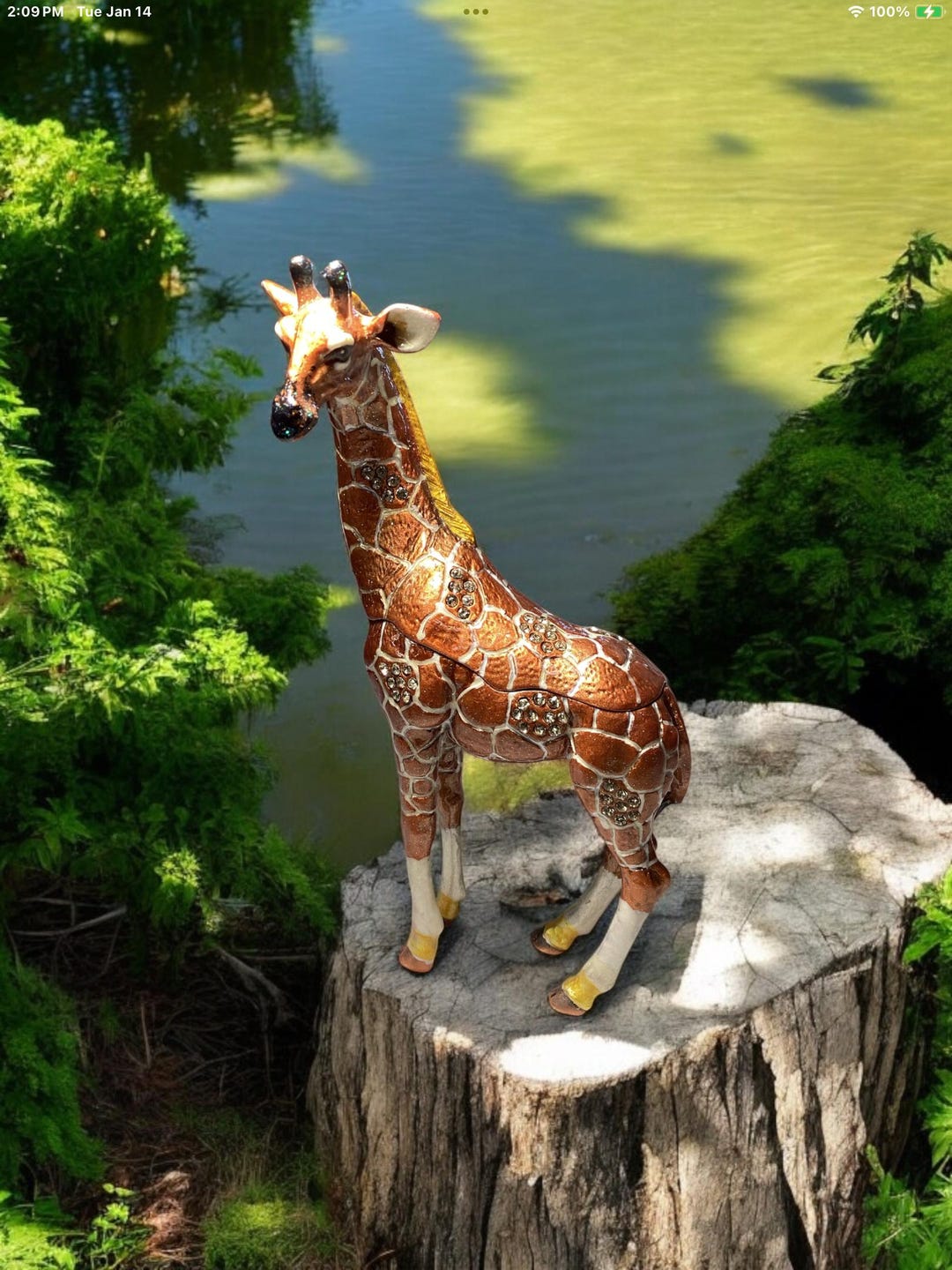 Vintage Giraffe Jewelry Trinket Box, Vintage Gift, Giraffe Gift, Safari ...