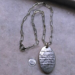 Lord’s Prayer Cross Necklace, Handmade Cross Necklace, Prayer Necklace ...