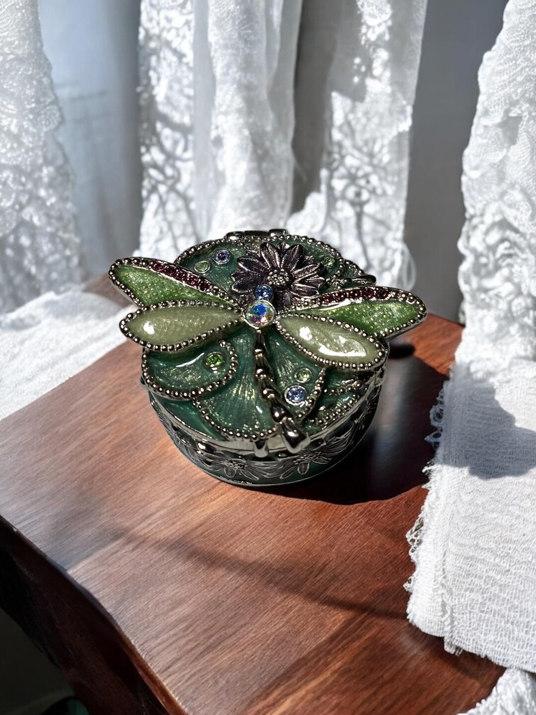 Dragonfly Vintage Signed Monet Pill or Trinket Box. Dragonfly Gift ...