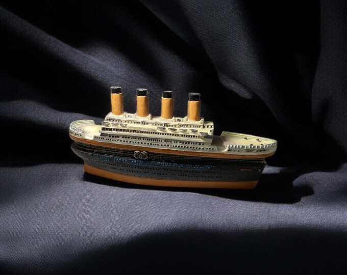 Vintage Trinket Box, Ship Box, Ocean Liner Box, Cruise Ship Trinket Box ...