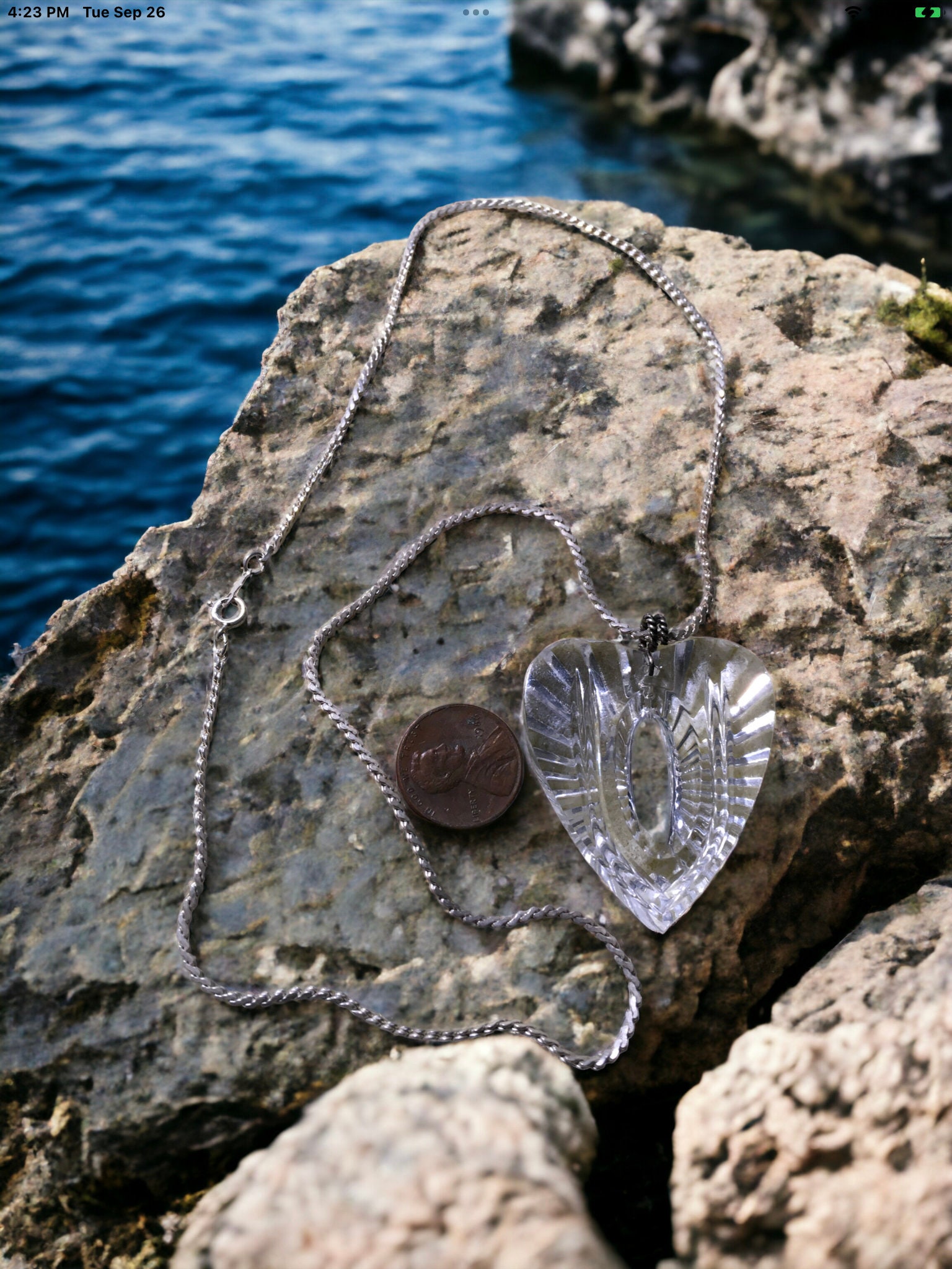 Waterford Crystal Heart Necklace, Heart Necklace, Crystal Necklace ...