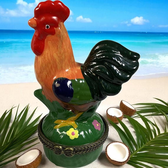 Rooster, chicken, hen trinket box, farm animal gift, … - Gem
