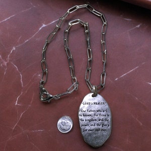 Lord’s Prayer Cross Necklace, Handmade Cross Necklace, Prayer Necklace ...