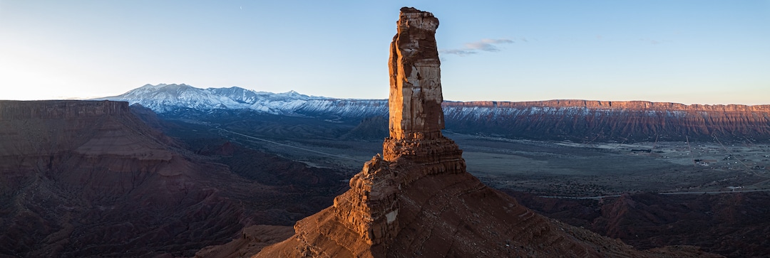 Castleton Tower. Sandstone Tower Near Moab Utah. Panoramic Digital ...