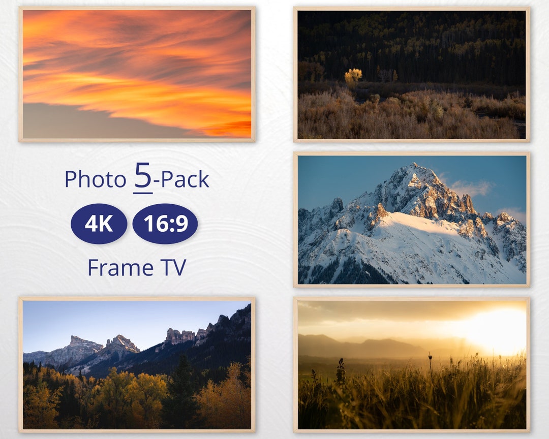 Frame TV Photography | Samsung the Frame TV | Pack of 5 Photos for 4K ...
