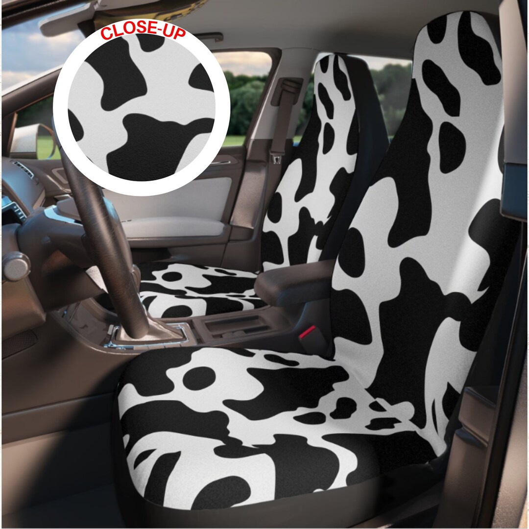 Cow Print Car Seat Cover, Car Seat Cover, Cute Car Seat Cover, Car Seat ...