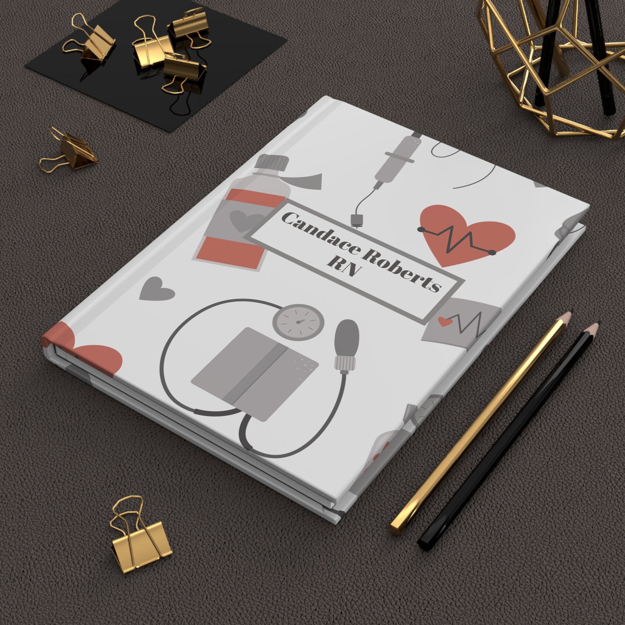 Custom Hardcover Journal, Nurse Journal, Personalized Journal, Nursing ...