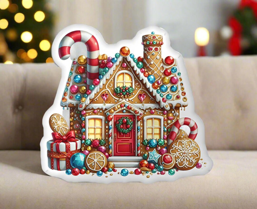 Christmas Pillow Gingerbread House Pillow Christmas Decoration ...