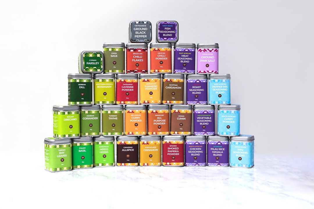 Spice Collection Seasoning Herbs Spice Racks Spices - Etsy