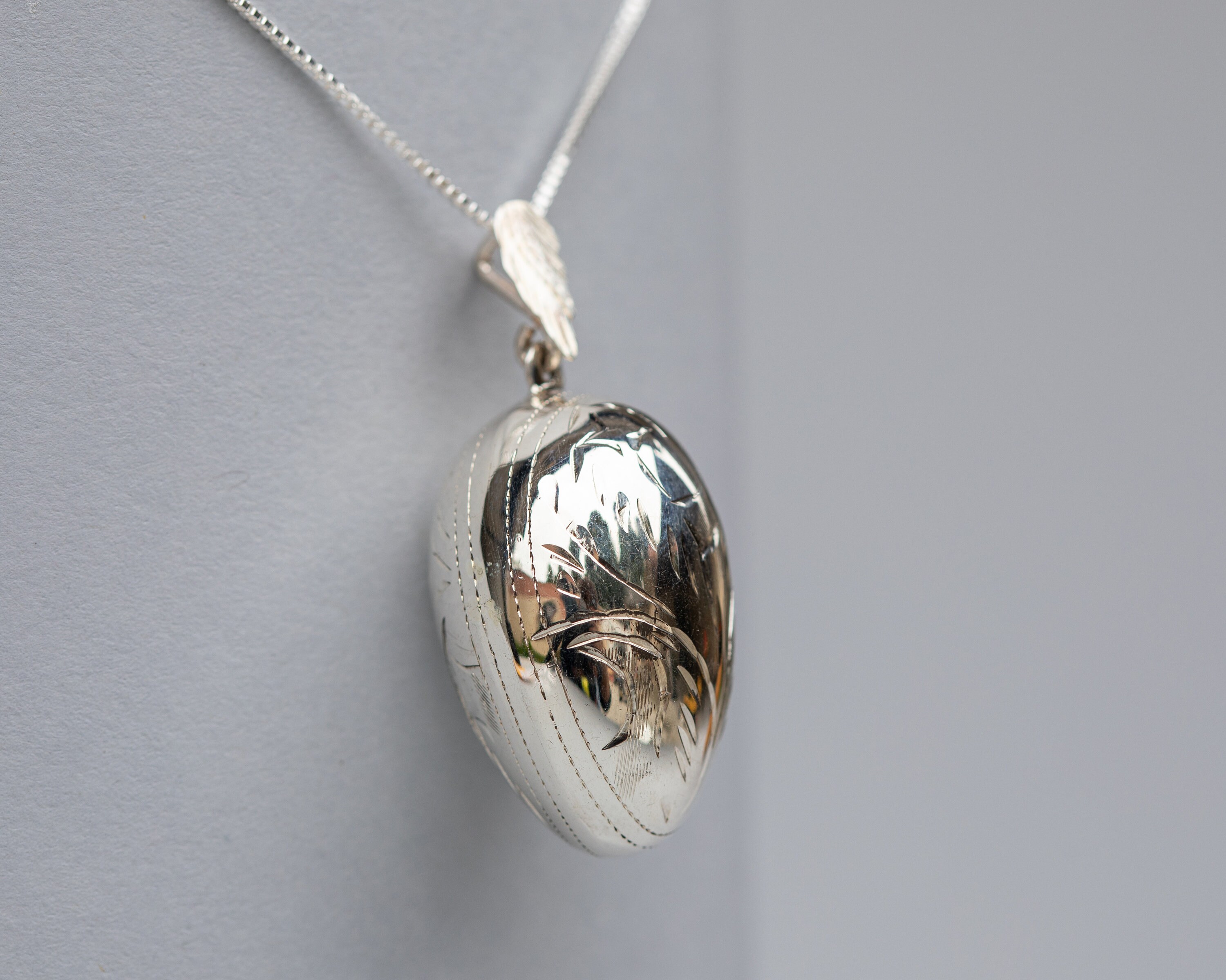 Sterling Silver Floating Easter Egg Pendant Necklace • Easter Gift ...