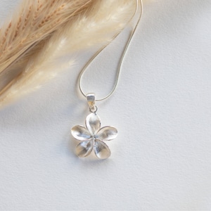 Sterling Silver Flower Necklace, Gift for Her, Flower, Silver Necklace ...