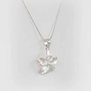 Sterling Silver Flower Necklace, Gift for Her, Flower, Silver Necklace ...
