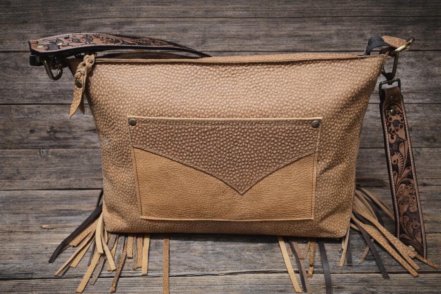 Boottop Buckskin Sally Bag. Authentic Western and Fringe! - Etsy