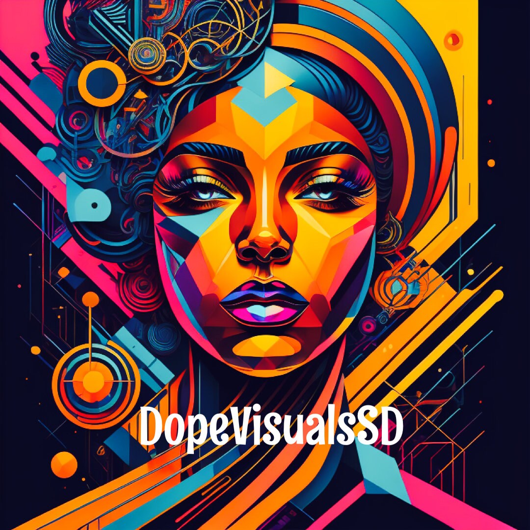 Space Queen African Art Black Art Afrocentric Vibrant Colors Wall Decor ...