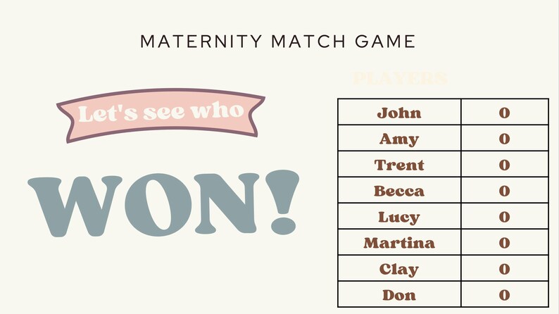 Maternity Match Game, Fun Baby Shower Games, Funny Virtual Game, Zoom ...