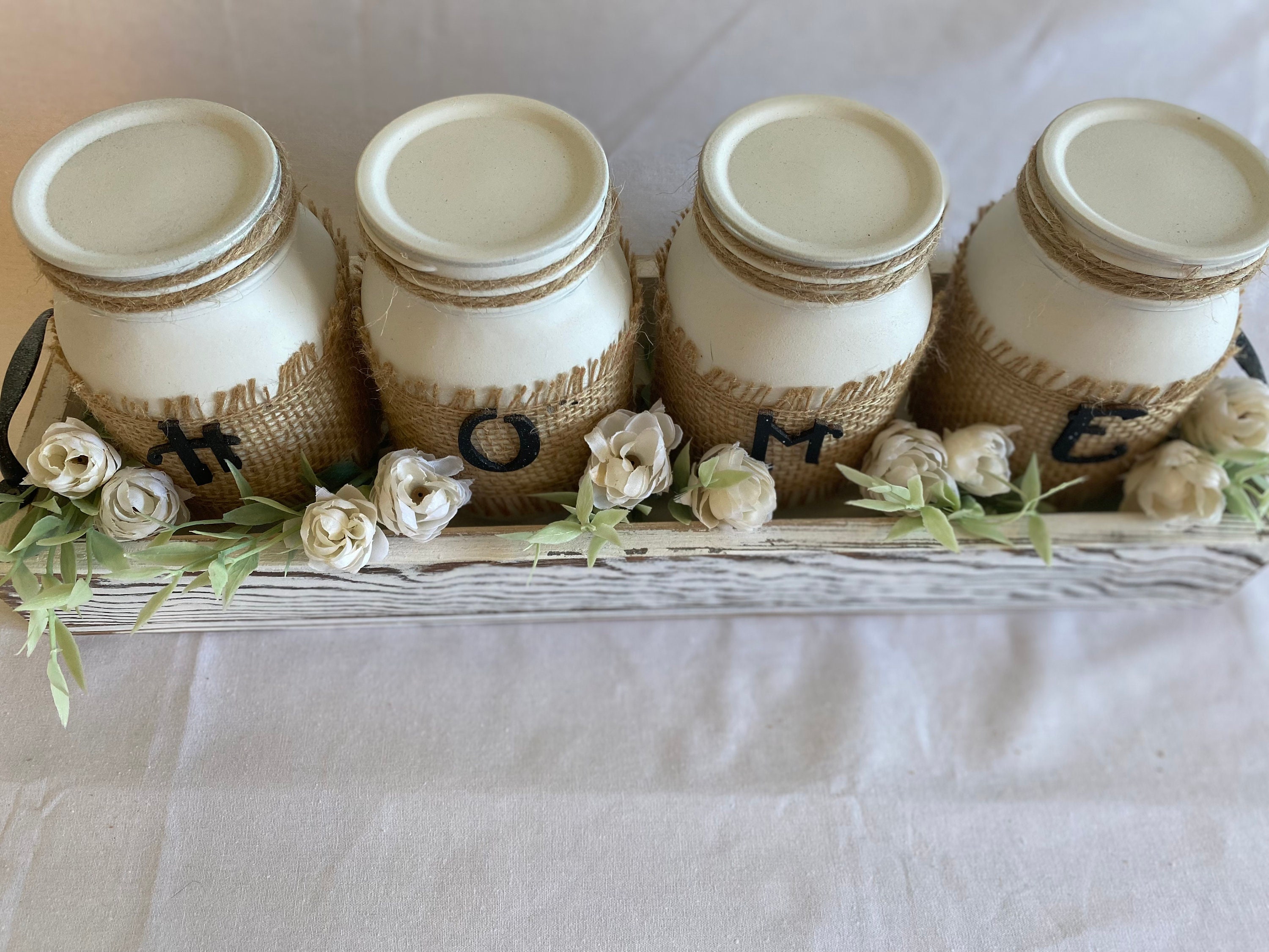 Decorative Hand Painted Mason Jars - Etsy