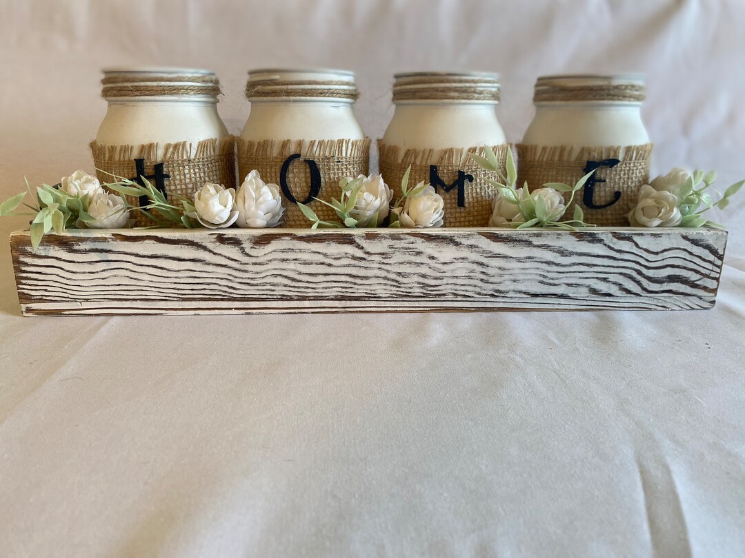 Decorative Hand Painted Mason Jars - Etsy