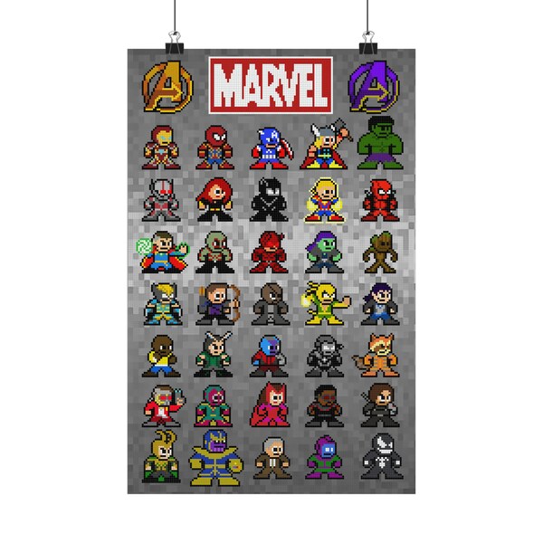 Avengers Pixel Art - Etsy