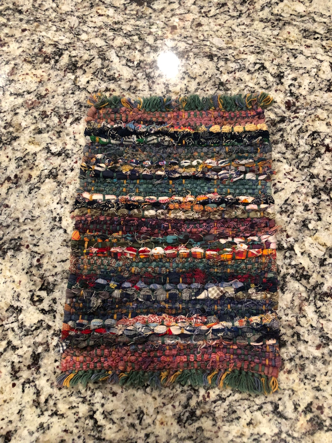 Primitive Rag Table/large Candle Rug - Etsy