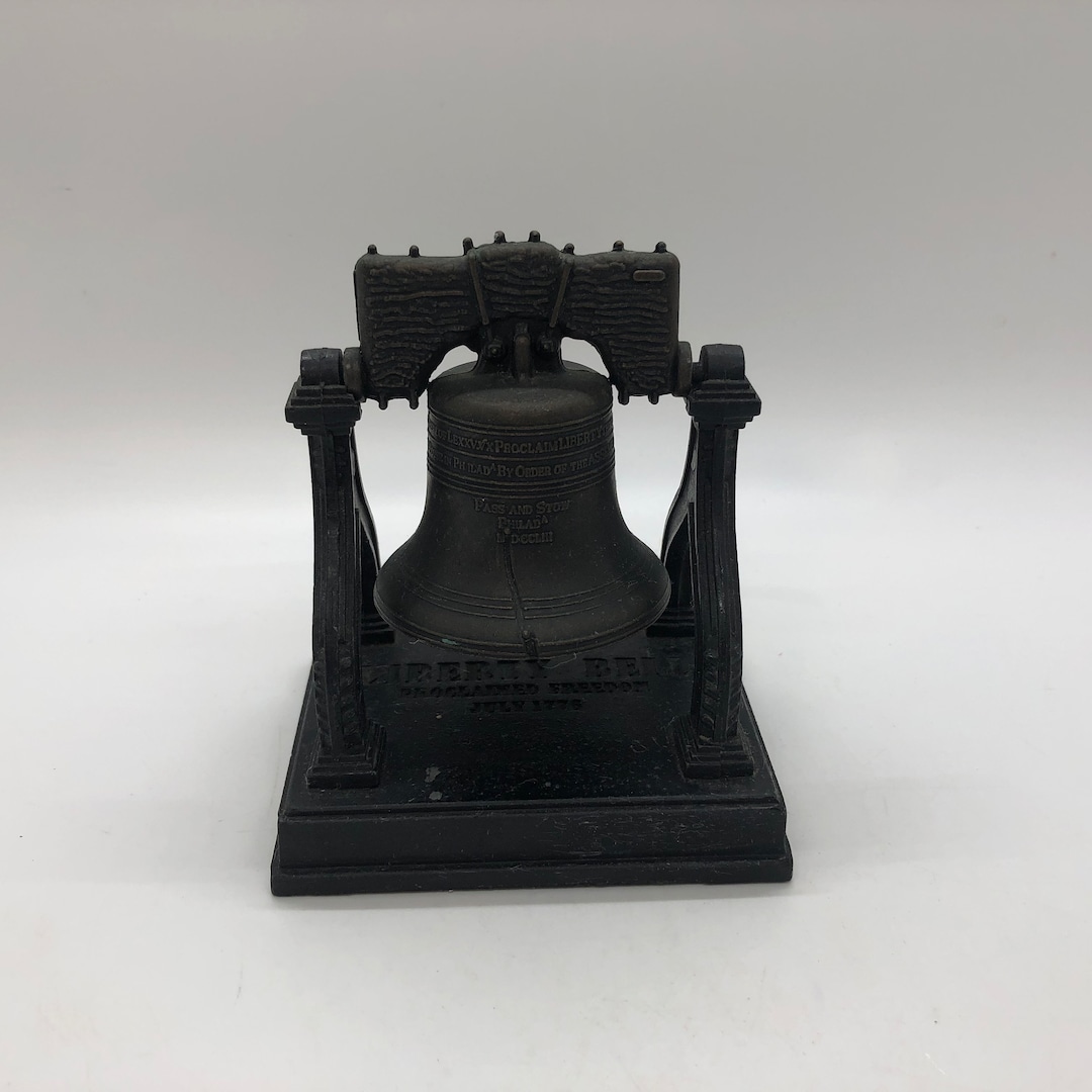 Vintage Metal Liberty Bell Replica Figurine - Etsy