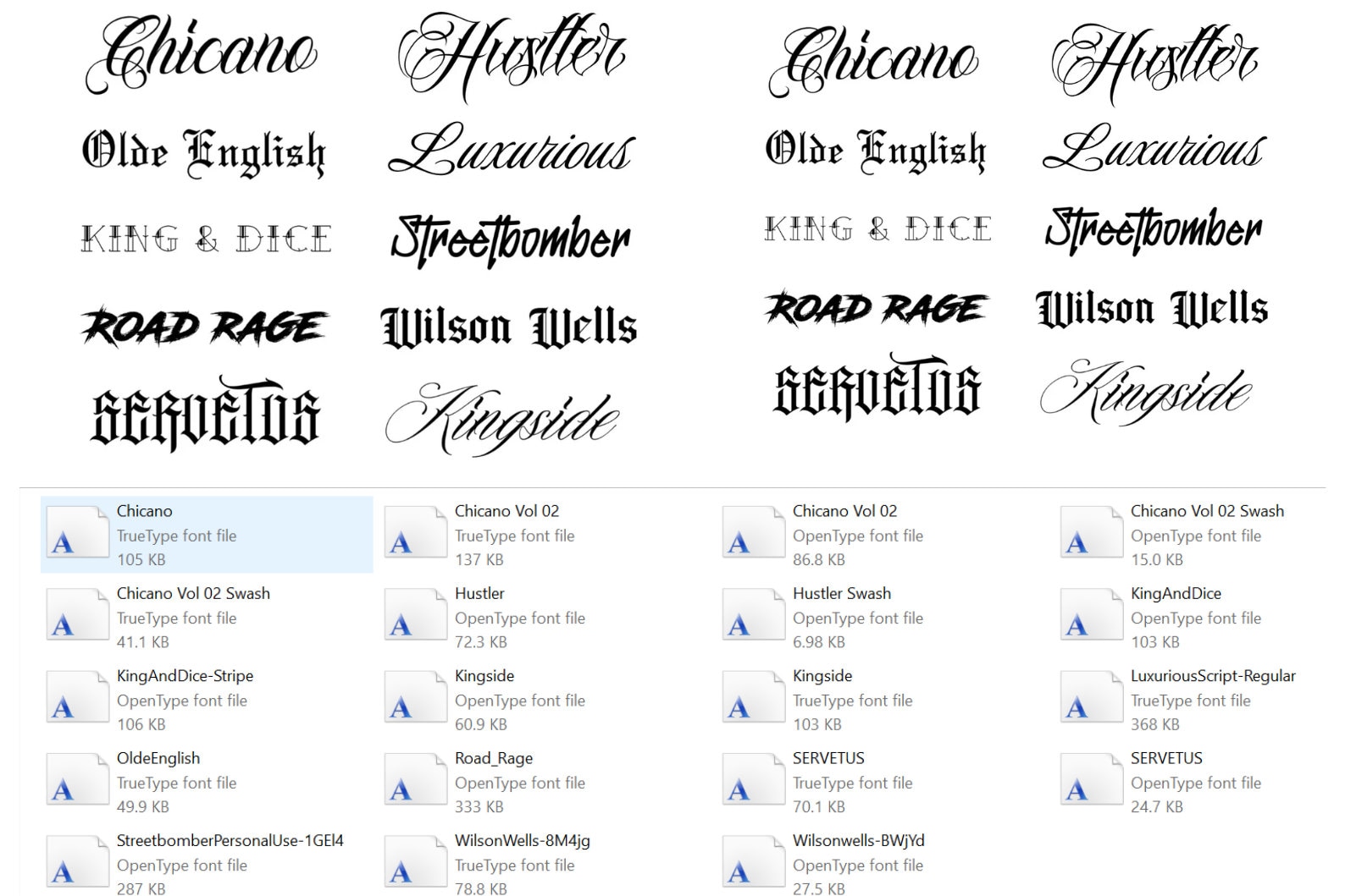 Procreate Tattoo 10 Font Bundle: Professional Fonts for Artists ...