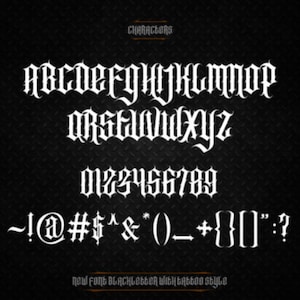 Southside Tattoo Font With Unique Ornaments, Custom Tattoos, Logo ...