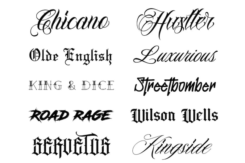 Procreate Tattoo 10 Font Bundle: Professional Fonts for Artists ...