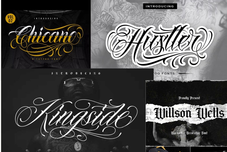 10 Procreate Tattoo Font Bundle: Professional Fonts for Artists ...