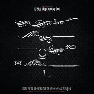 Southside Blackletter Tattoo Font: Ornate Calligraphy - Etsy