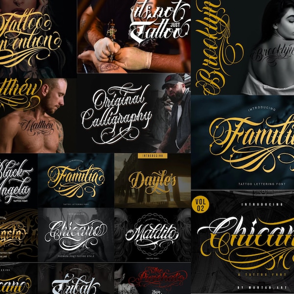 Letter Font Tattoo - Etsy