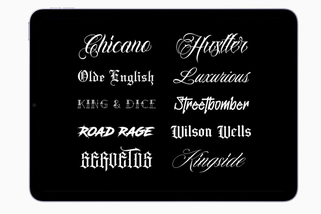 Procreate Tattoo 10 Font Bundle: Professional Fonts for Artists ...