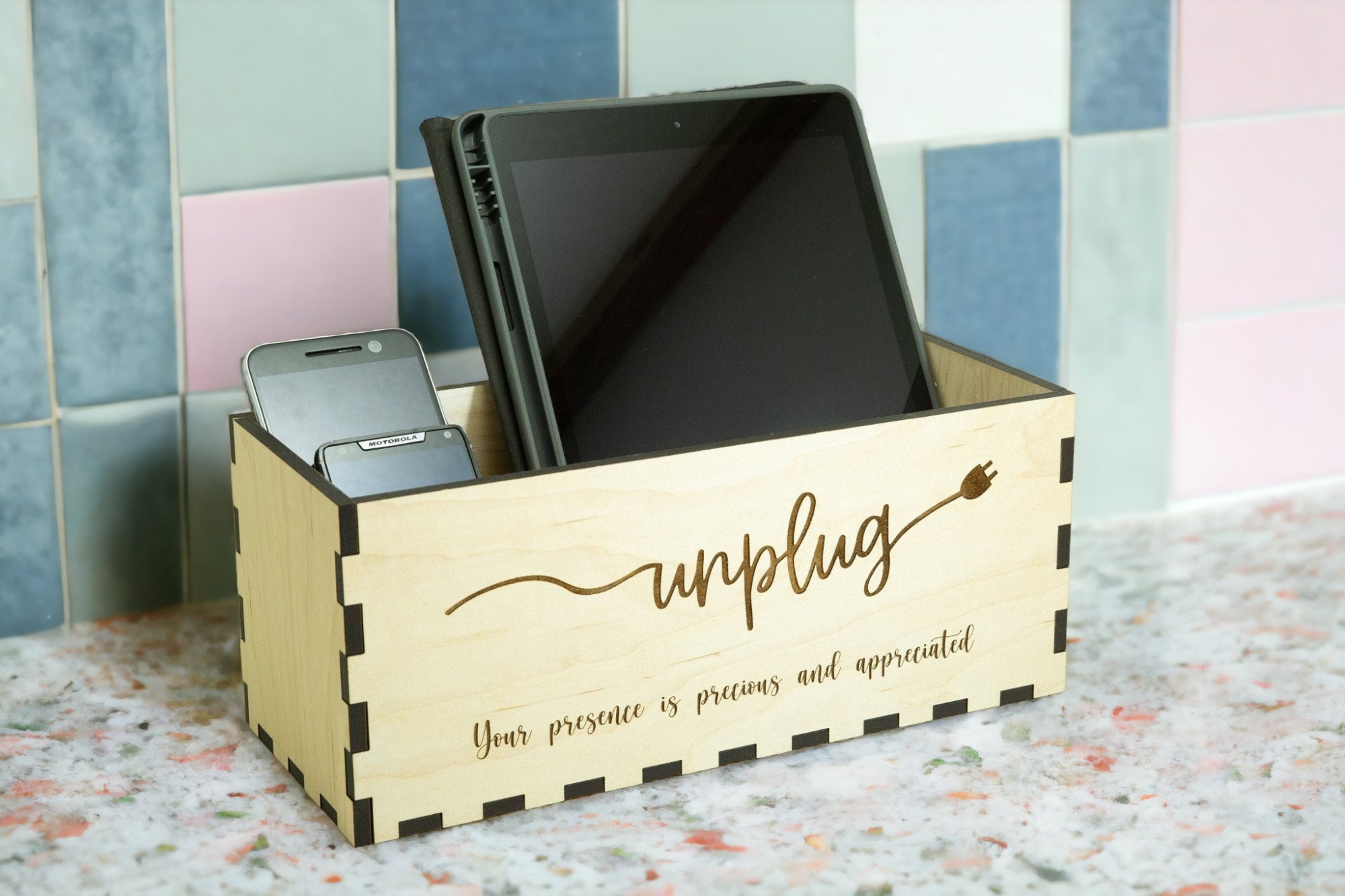 Unplug Charging Box Svg Laser File, Perfect Place to Charge Unplug ...
