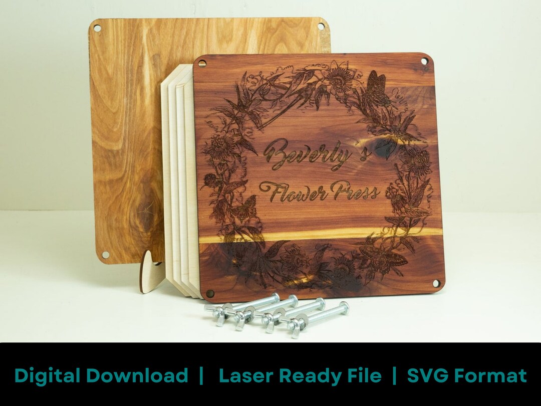 Large Flower Press SVG | Digital Download File - Etsy