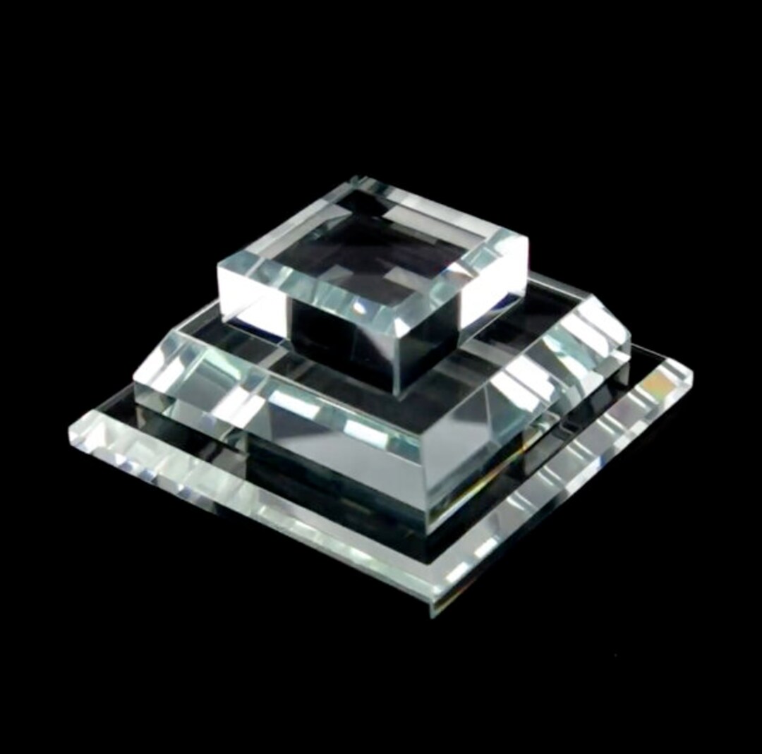 Glass Mineral Display Base With Free Putty, Crystal Stand, Glass Base ...