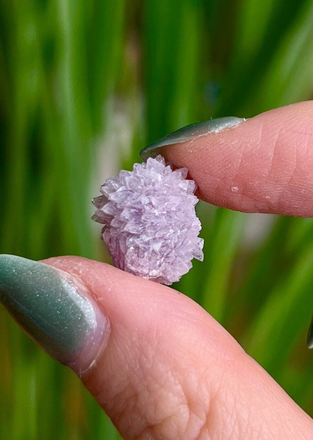 RARE Sparkling Purple Creedite Flower Ball, Thumbnail Mineral, Mineral ...