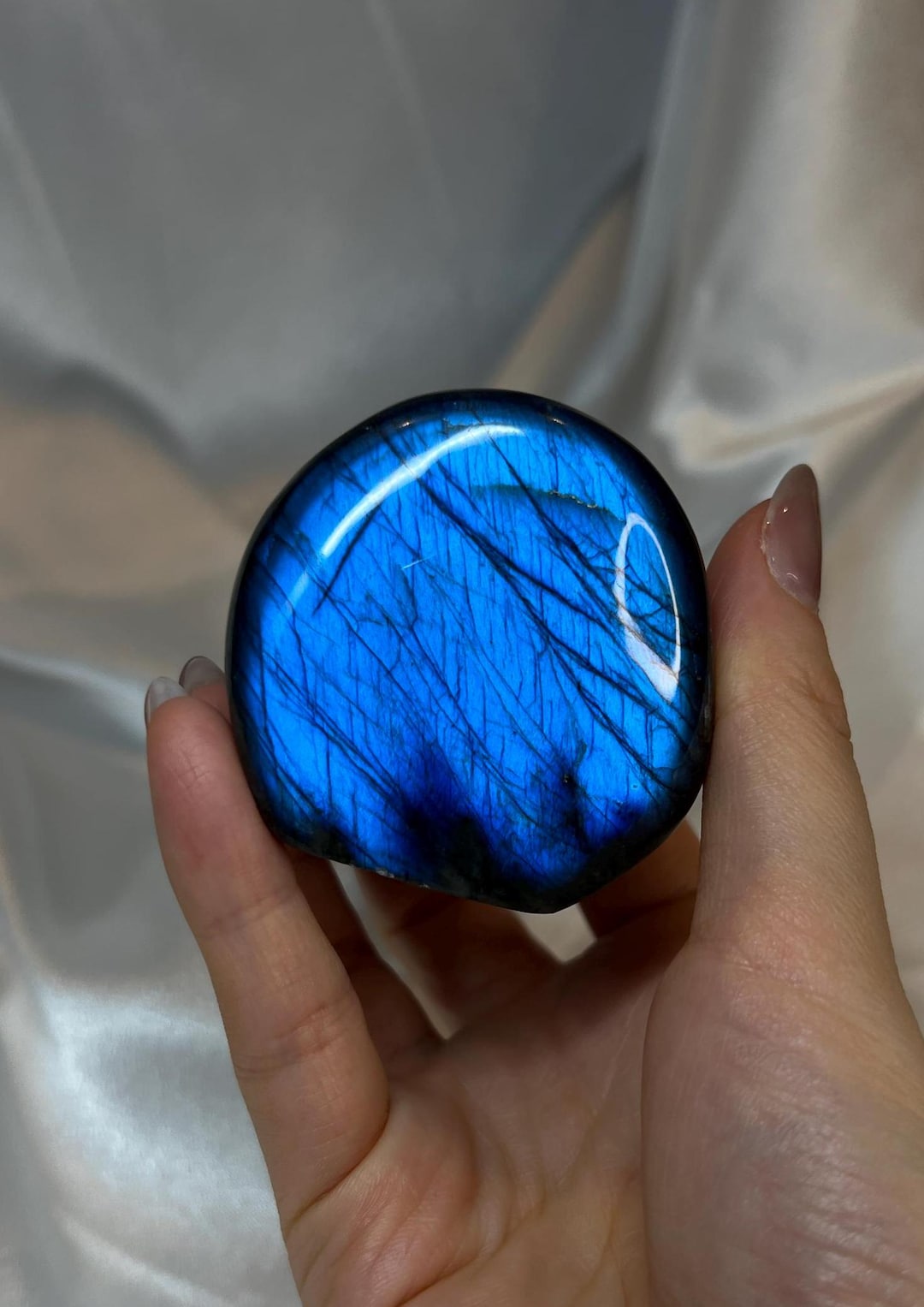 AAA Top Quality High Flash Blue Labradorite Palm Stone, High Shine ...