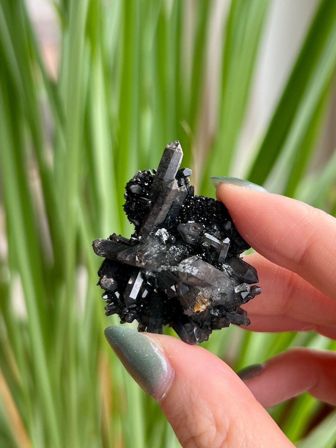 Super RARE Black Epidote, Black Phantom Quartz Specimen, Beautifully ...