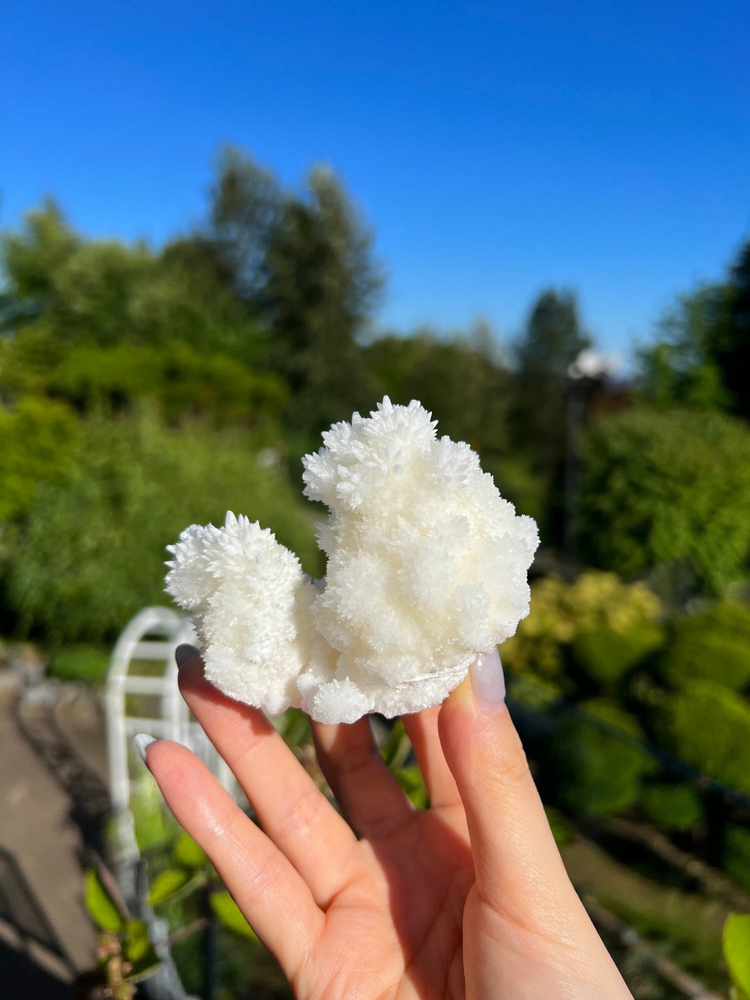 Raw Sparkly White Aragonite / Cave Calcite Specimens , Rough Crystals ...
