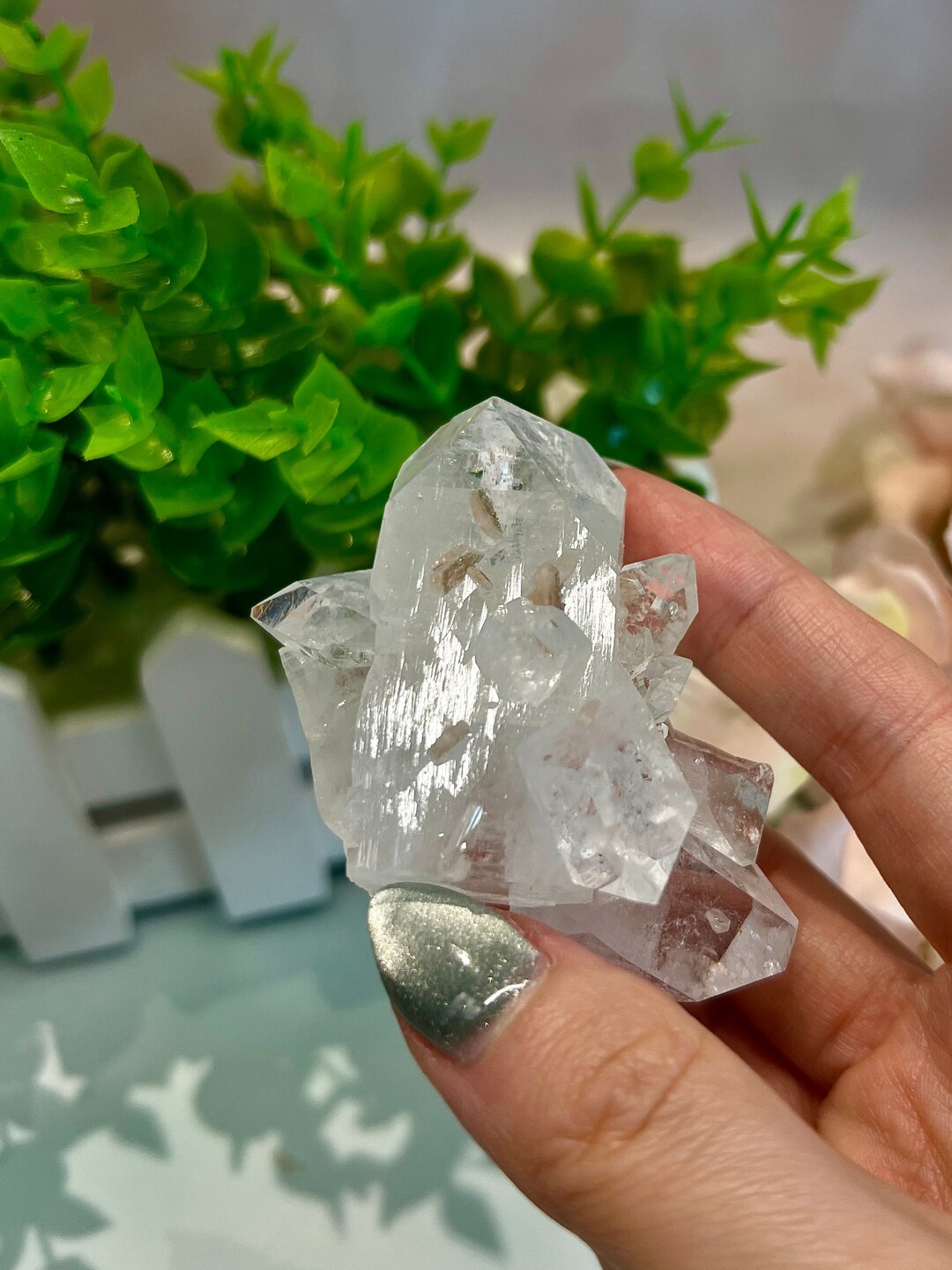 High Grade Super Clear Apophyllite Specimen With Pink Stilbite, High ...