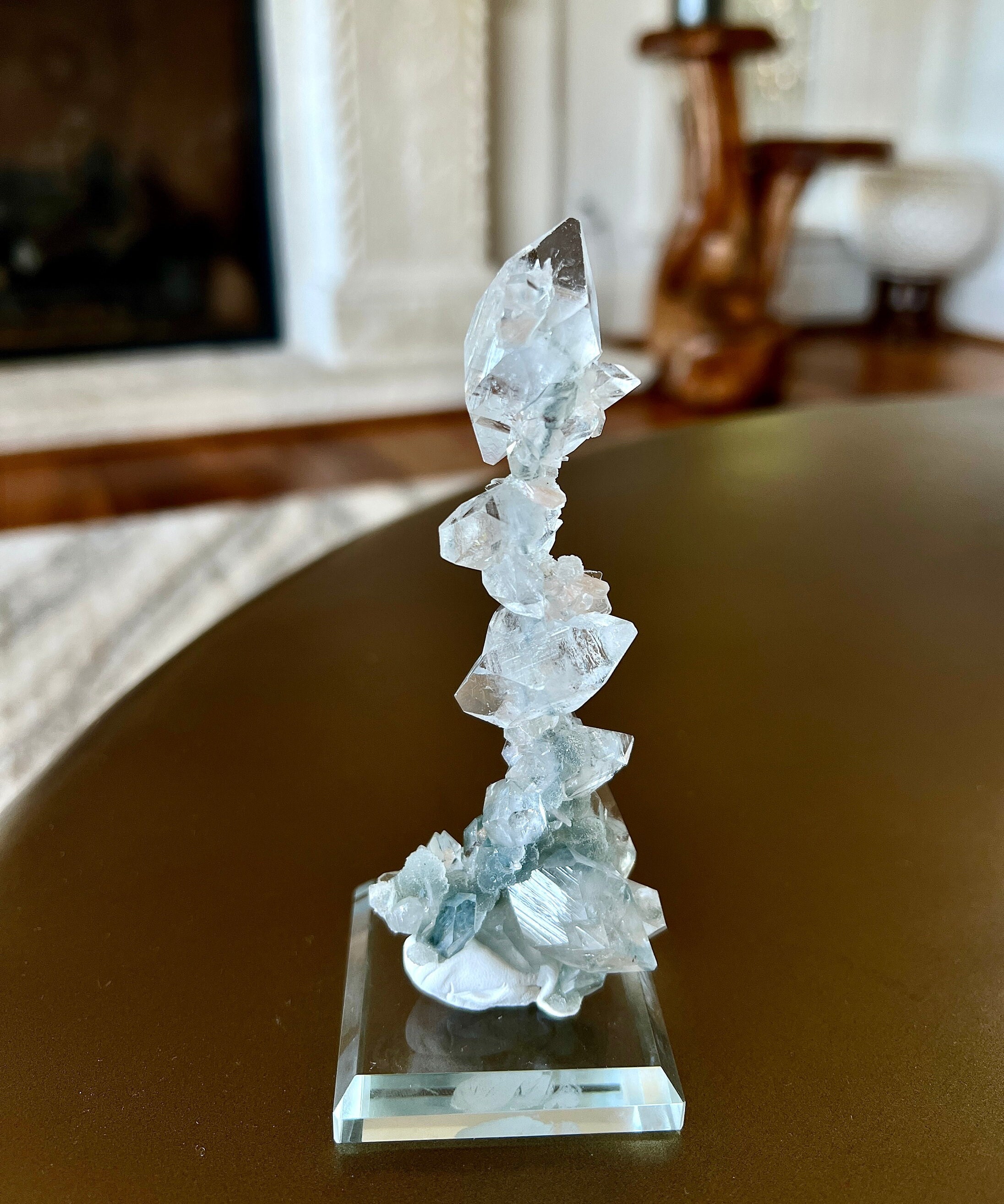 Glass Mineral Display Base With Free Putty, Crystal Stand, Glass Base ...