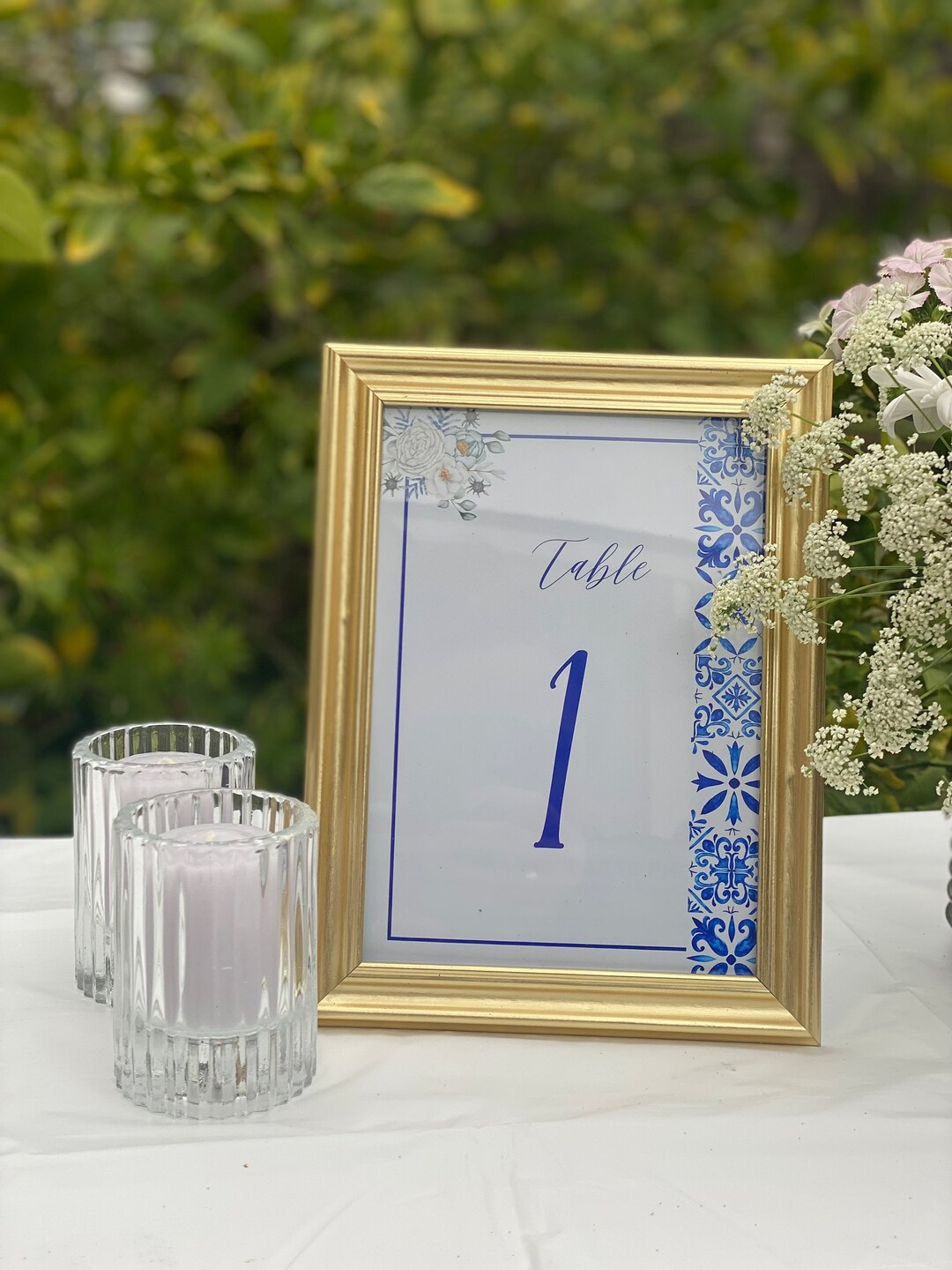 Blue Themed Wedding Table Numbers - Etsy