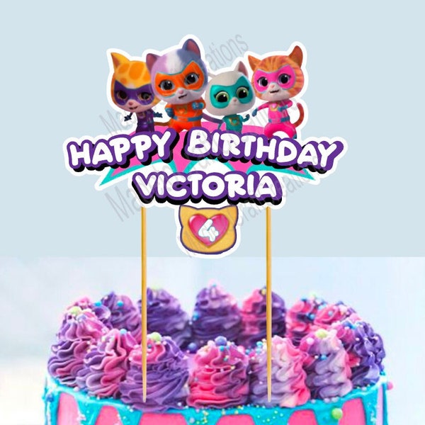 Superkitties Birthday Cake - Etsy