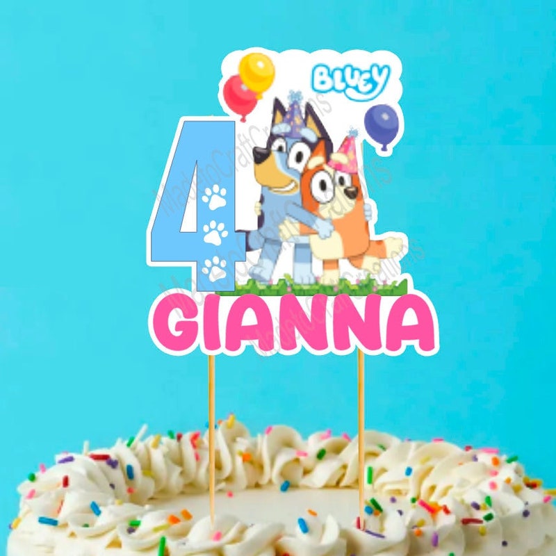Bluey Cake Topper - Etsy