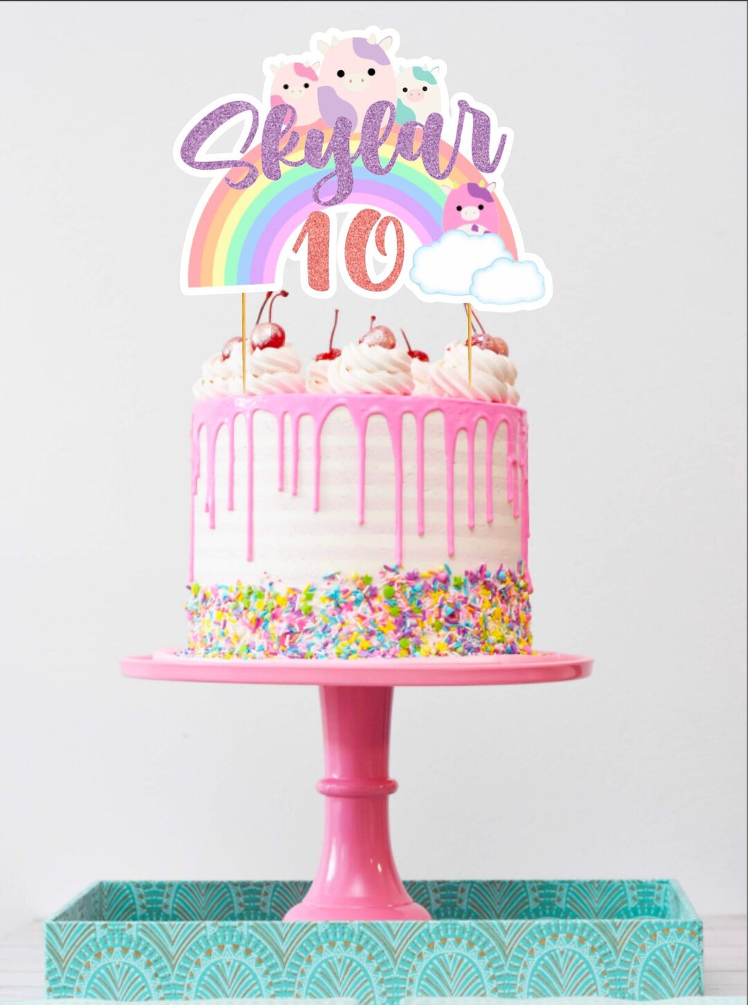 Squishmallow Cake Topper/party Stickers/birthdays/cake Topper/kid's ...