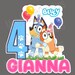 Bluey Cake Topper/party Stickers/birthdays/cake - Etsy