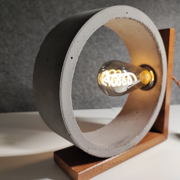 Concrete Lamp - Etsy