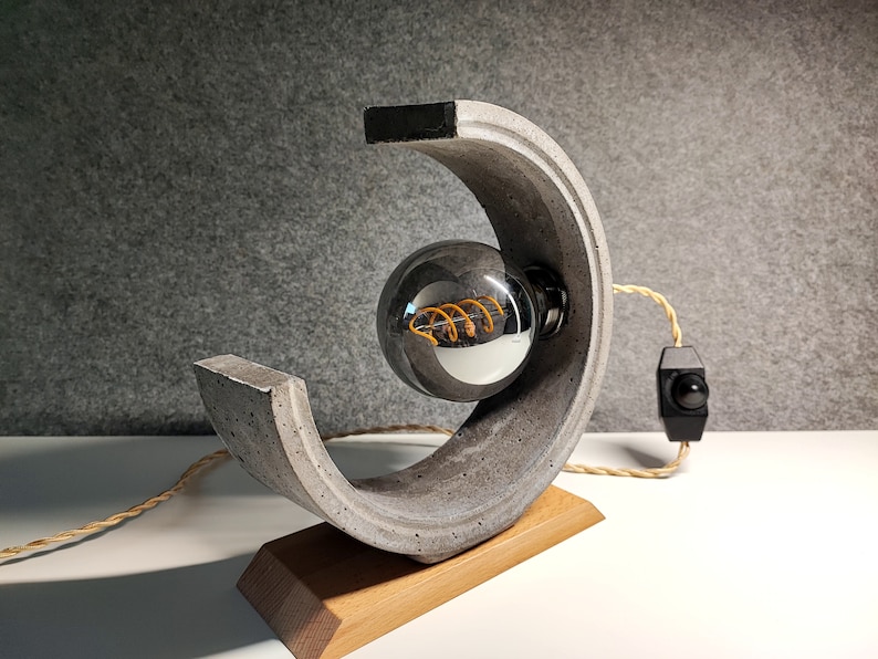 3QUARTER Concrete Lamp anthracite Table Lamp / Concrete Lamp, Concrete ...