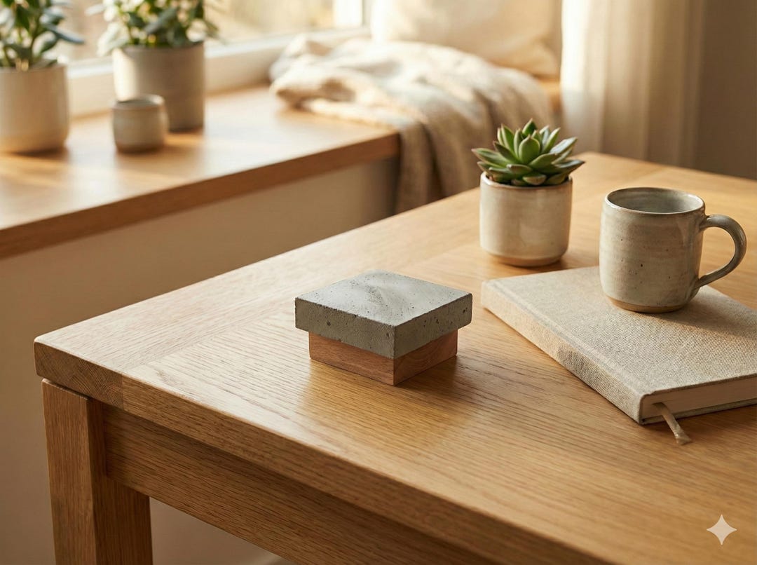 Small Concrete Cube “CUBE I” – Minimalist Concrete Decor – Modern ...